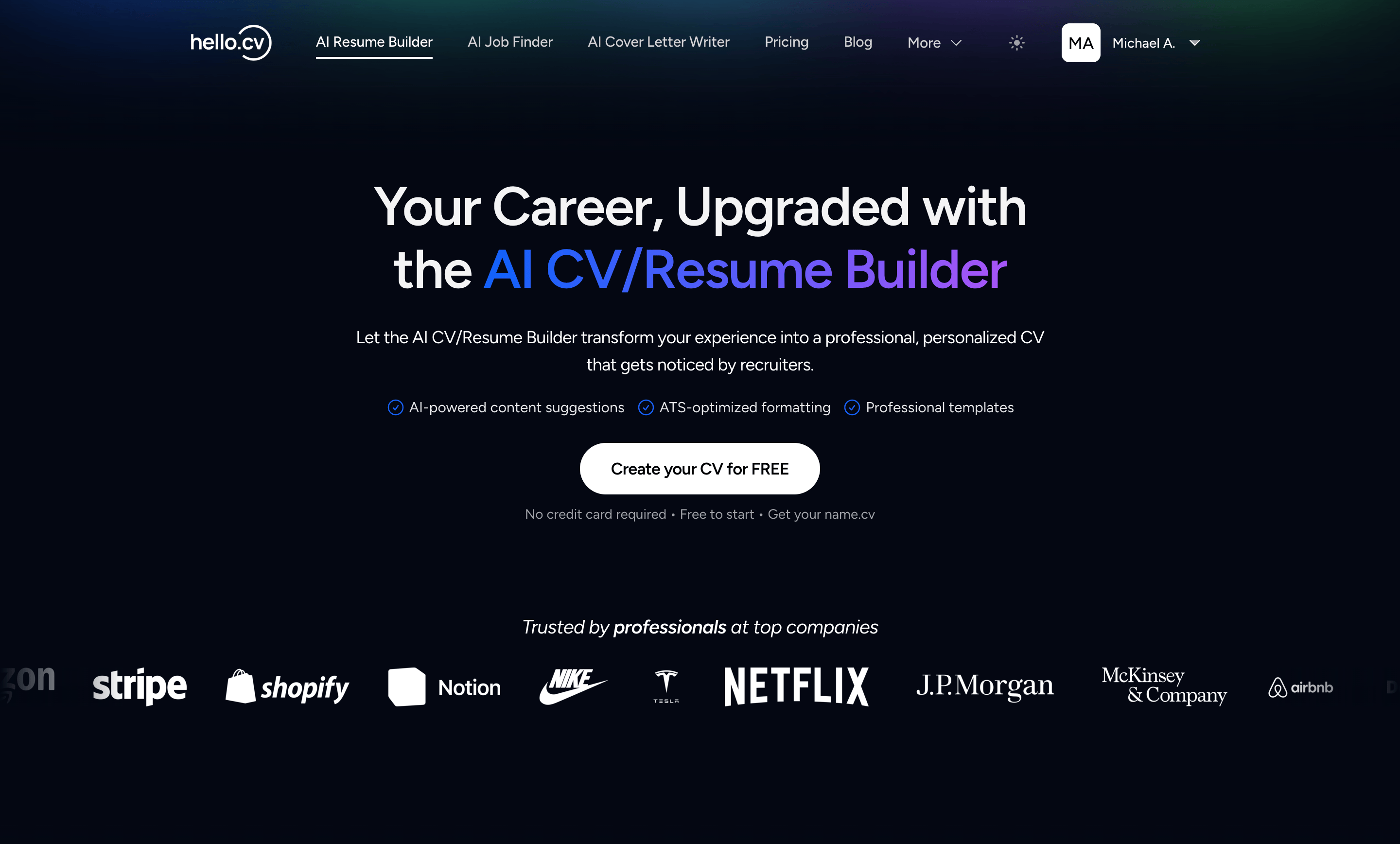 AI Resume Builder | Hello.cv